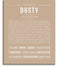 Dusty Personalized Name Meaning Art Prints – Name Stories