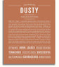 Dusty | Name Art Print – Name Stories