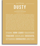 Dusty Personalized Name Meaning Art Prints – Name Stories
