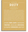 Dusty Personalized Name Meaning Art Prints – Name Stories
