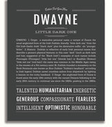 Dwayne | Name Art Print – Name Stories
