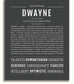 Dwayne Personalized Name Meaning Art Prints – Name Stories