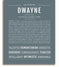 Dwayne Personalized Name Meaning Art Prints – Name Stories