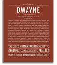 Dwayne | Name Art Print – Name Stories
