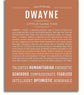 Dwayne Personalized Name Meaning Art Prints – Name Stories
