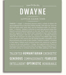 Dwayne | Name Art Print – Name Stories