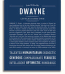 Dwayne | Name Art Print – Name Stories