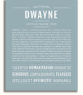 Dwayne | Name Art Print – Name Stories