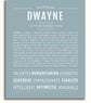 Dwayne Personalized Name Meaning Art Prints – Name Stories