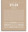 Dylan (female) | Name Art Print – Name Stories