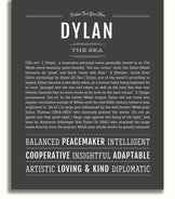 Dylan (male) | Name Art Print – Name Stories