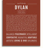 Dylan (male) | Name Art Print – Name Stories