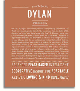 Dylan (male) | Name Art Print – Name Stories