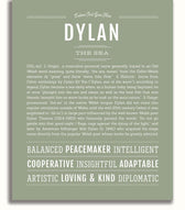 Dylan (male) | Name Art Print – Name Stories