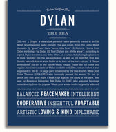 Dylan (male) | Name Art Print – Name Stories