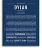 Dylan Personalized Name Meaning Art Prints – Name Stories