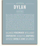 Dylan (male) | Name Art Print – Name Stories