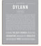 Dylann Personalized Name Meaning Art Prints – Name Stories