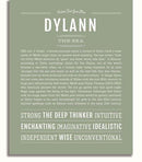 Dylann Personalized Name Meaning Art Prints – Name Stories