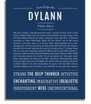 Dylann Personalized Name Meaning Art Prints – Name Stories