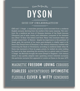 Dyson | Name Art Print – Name Stories