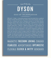 Dyson Personalized Name Meaning Art Prints – Name Stories