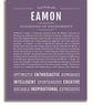 Eamon Personalized Name Meaning Art Prints – Name Stories