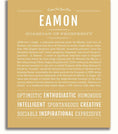 Eamon Personalized Name Meaning Art Prints – Name Stories