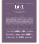 Earl | Name Art Print – Name Stories