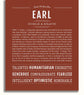 Earl Personalized Name Meaning Art Prints – Name Stories