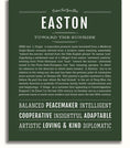 Easton Personalized Name Meaning Art Prints – Name Stories