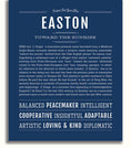 Easton Personalized Name Meaning Art Prints – Name Stories