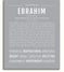 Ebrahim Personalized Name Meaning Art Prints – Name Stories