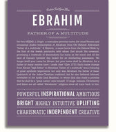 Ebrahim Personalized Name Meaning Art Prints – Name Stories