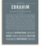 Ebrahim Personalized Name Meaning Art Prints – Name Stories