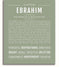 Ebrahim Personalized Name Meaning Art Prints – Name Stories