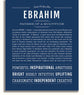 Ebrahim Personalized Name Meaning Art Prints – Name Stories