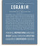 Ebrahim Personalized Name Meaning Art Prints – Name Stories