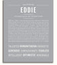 Eddie Personalized Name Meaning Art Prints – Name Stories