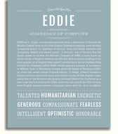 Eddie Personalized Name Meaning Art Prints – Name Stories