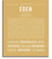 Eden (female) | Name Art Print – Name Stories