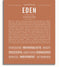 Eden (male) | Name Art Print – Name Stories