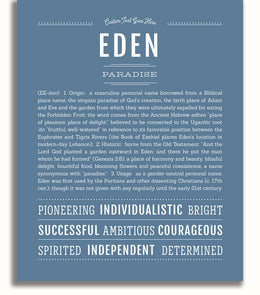 Eden (male) | Name Art Print – Name Stories