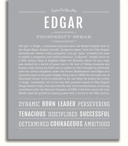 Edgar | Name Art Print – Name Stories