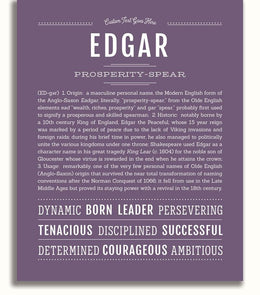 Edgar | Name Art Print – Name Stories
