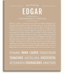 Edgar | Name Art Print – Name Stories