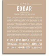 Edgar | Name Art Print – Name Stories