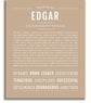 Edgar | Name Art Print – Name Stories