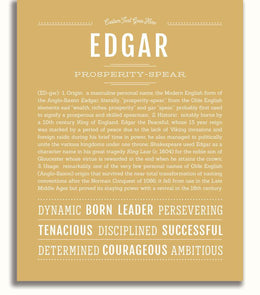 Edgar | Name Art Print – Name Stories