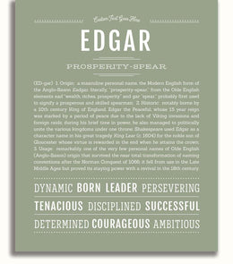 Edgar | Name Art Print – Name Stories